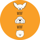 White Dog Woof Sticker