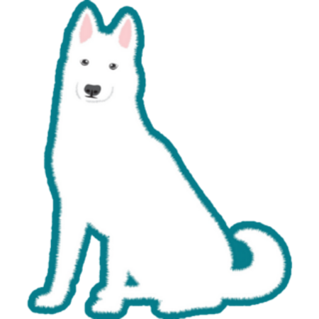 White Husky Dog Sticker