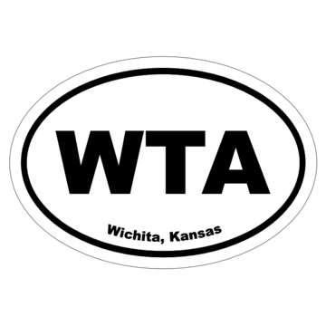 Wichita, Kansas Oval Stickers
