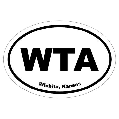 Wichita, Kansas Oval Stickers