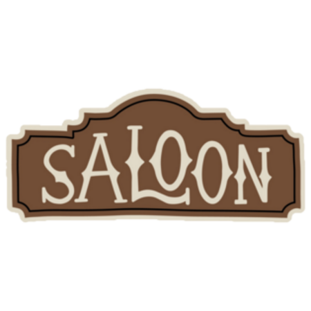 Wild West Saloon Lettering Sticker