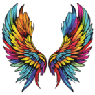 Wing Colorful Art Sticker