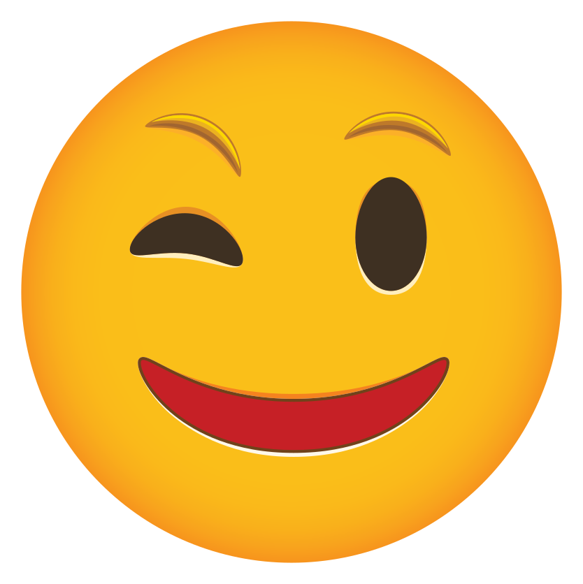 Vibrant, High-Quality Winking Phone Emoji Stickers