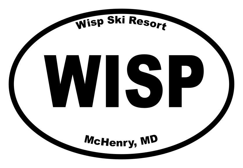 Wisp Ski Resort Oval Sticker
