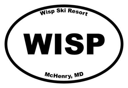 Wisp Ski Resort Oval Sticker
