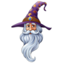 Wizard Cartoon Head Sticker