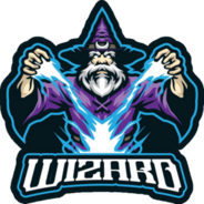 Wizard Mascot Lettering Sticker