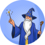 Wizard Pop Art Sticker