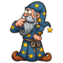 Wizard Thinking Sticker