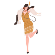 Woman Dancer Of 1920s Broadway Party Sticker