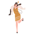 Woman Dancer Of 1920s Broadway Party Sticker