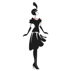 Woman In Cocktail Dress 1920's Sticker