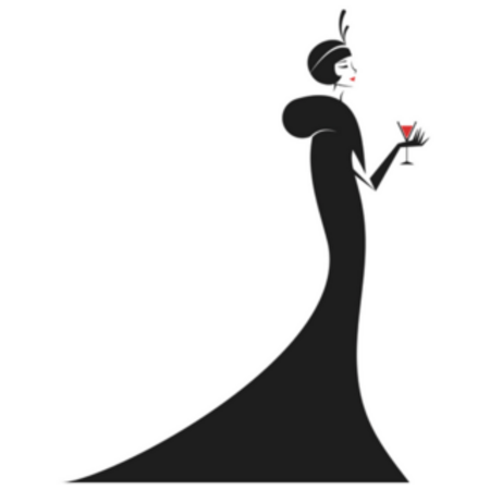 Woman In Vintage Cocktail Dress 1920's Sticker