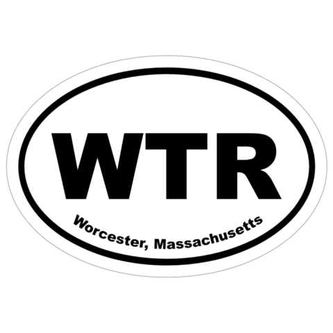 Worcester, Massachusetts Oval Stickers