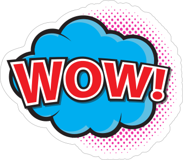 Order Your Wow Comic Sticker Today - Free Shipping!