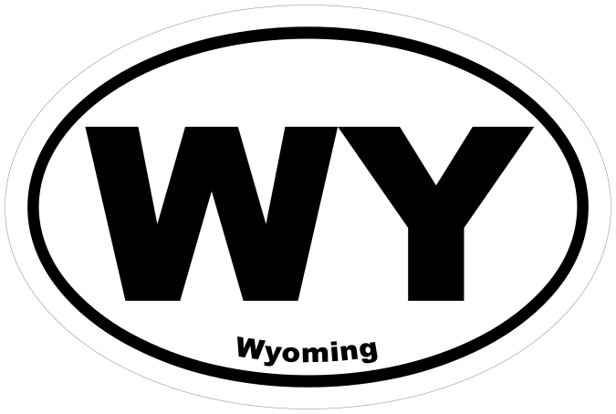 Wyoming Wy Oval Sticker