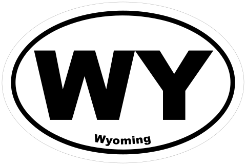 Vibrant, High-Quality Wyoming Wy Oval Stickers