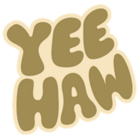 Yeehaw Cowboy Lettering Sticker
