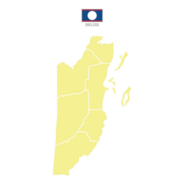 Yellow Colored Belize Sticker