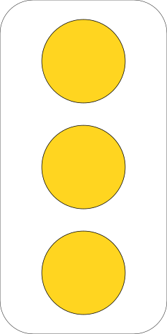 Vibrant, High-Quality Yellow Dots Road Sign Stickers