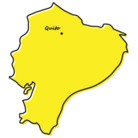 Yellow Ecuador Map Capital Sticker
