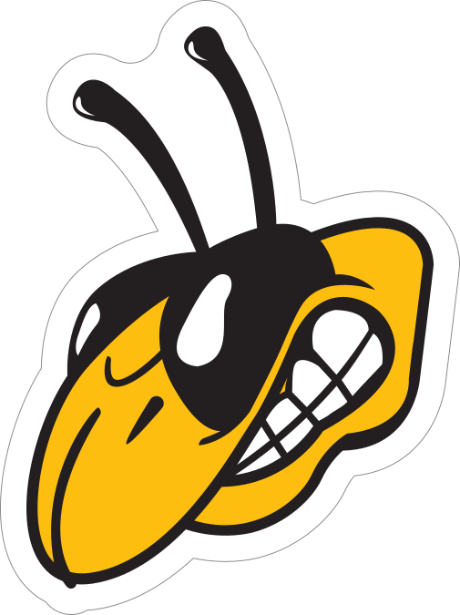 Yellow Jackets Head Mascot Sticker Shipped Fast & Free!