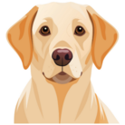 Yellow Labrador Face Sticker