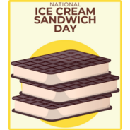 Yellow National Ice Cream Sandwich Sticker