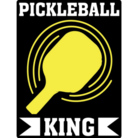 Yellow Pickleball King Sticker