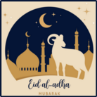 Yellow Ram Moon Sticker