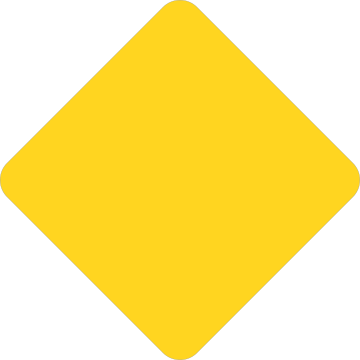 Vibrant, High-Quality Yellow Road Sign Stickers