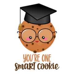 You Are One Smart Cookie Graduation Illustration Sticker
