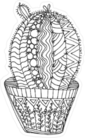 Zentangle Cactus Sticker