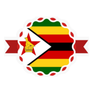 Zimbabwe Flag Emblem Badge Sticker