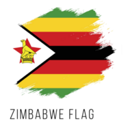 Zimbabwe Flag Grunge Sticker