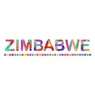 Zimbabwe Multicolored Bright Sticker