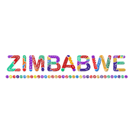 Zimbabwe Multicolored Bright Sticker