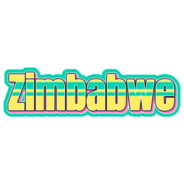 Zimbabwe Retro Lettering Sticker