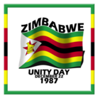 Zimbabwe Unity Day Flag Banner Sticker