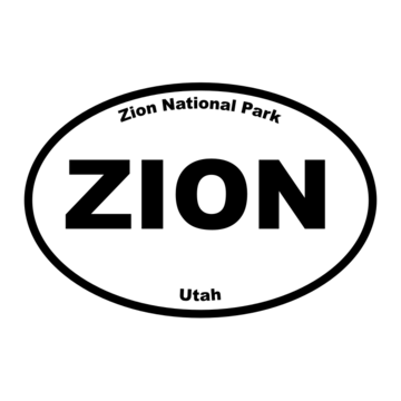 Zion National Park Oval Sticker