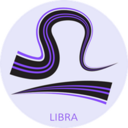 Zodiac Sign Libra Purple Symbol Sticker