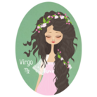 Zodiac Sign Oval Virgo Sticker