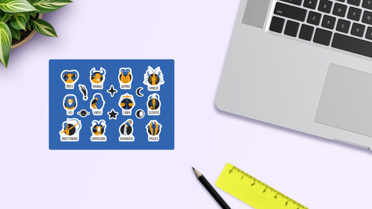 Zodiac Signs Sticker Sheet