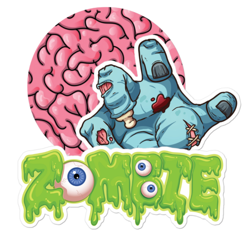 Zombie Stickers and Decals | Free Shipping