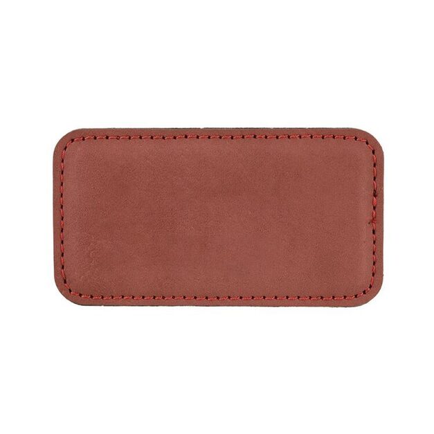 Blank Large Faux Leather Badge - Rose