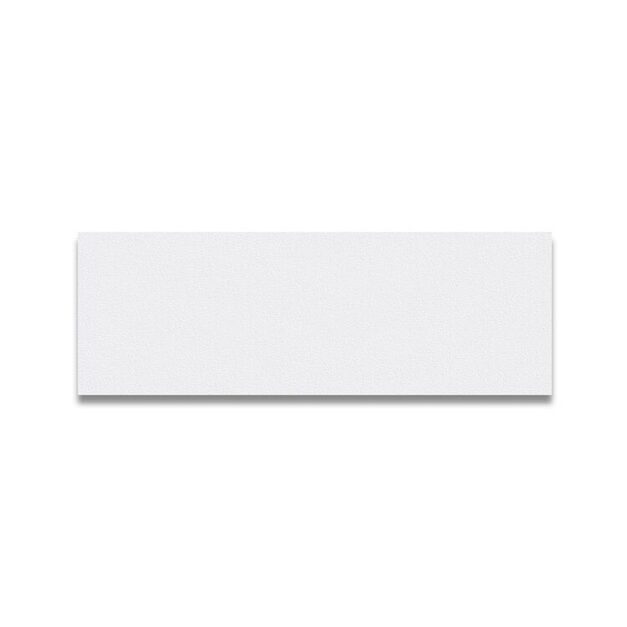 Blank Square Corner Plastic Name Badge - White