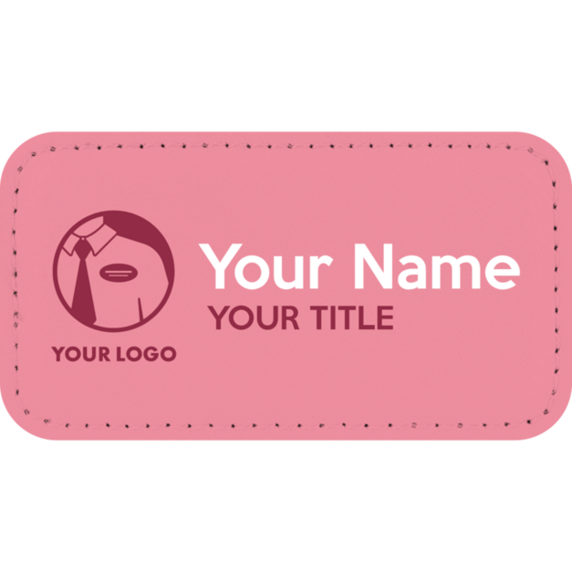Custom Large Leatherette Name Tags: Elegant and Personalized