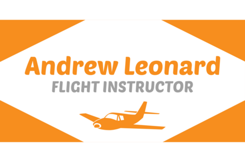 Custom Large Rectangle Flight Instructor Name Tag