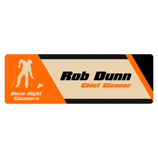 Customizable Rectangle Cleaning Service Name Tags
