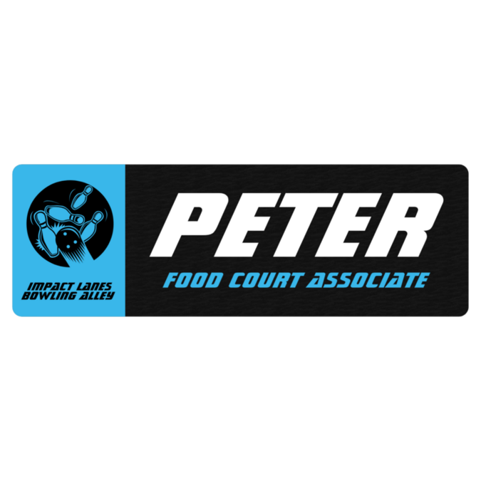 Custom Rectangular Bowling Alley Name Tags